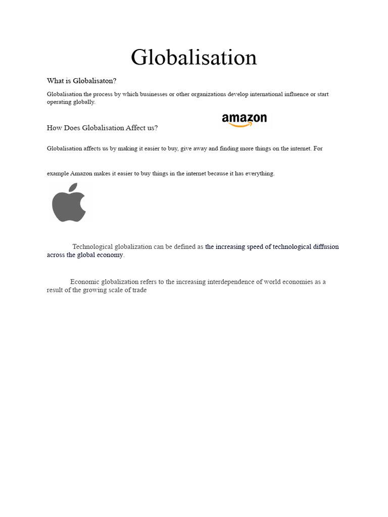 Globalisation Poster | PDF