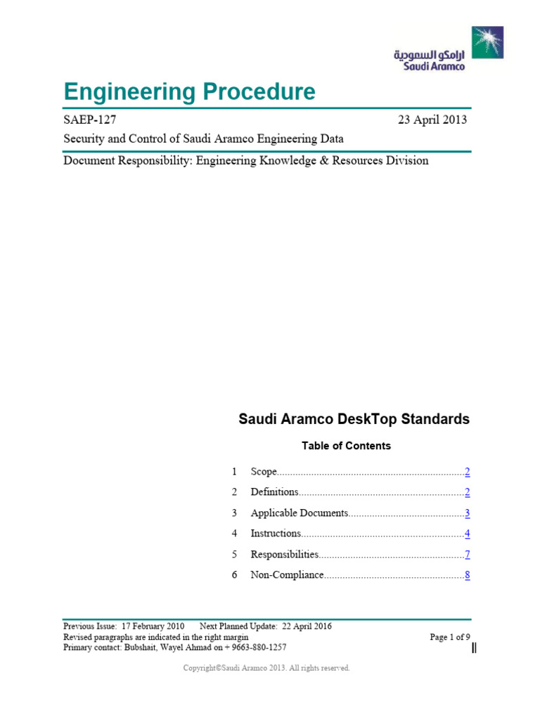 SAEP-127 | PDF | Backup | Computer File