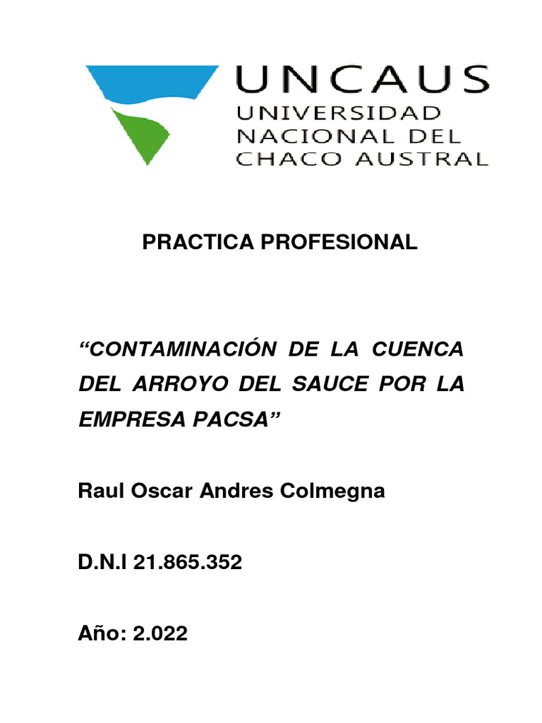 Informe Final-Raul Oscar Andres Colmegna | PDF | Carne | Agricultura