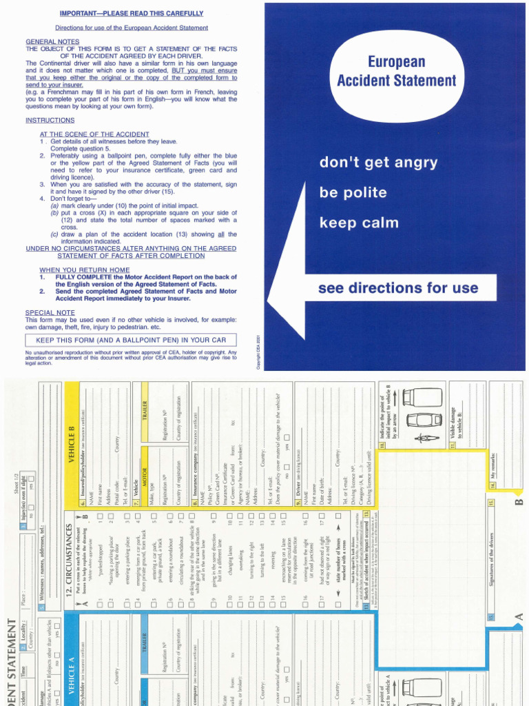 European Accident Statement | PDF
