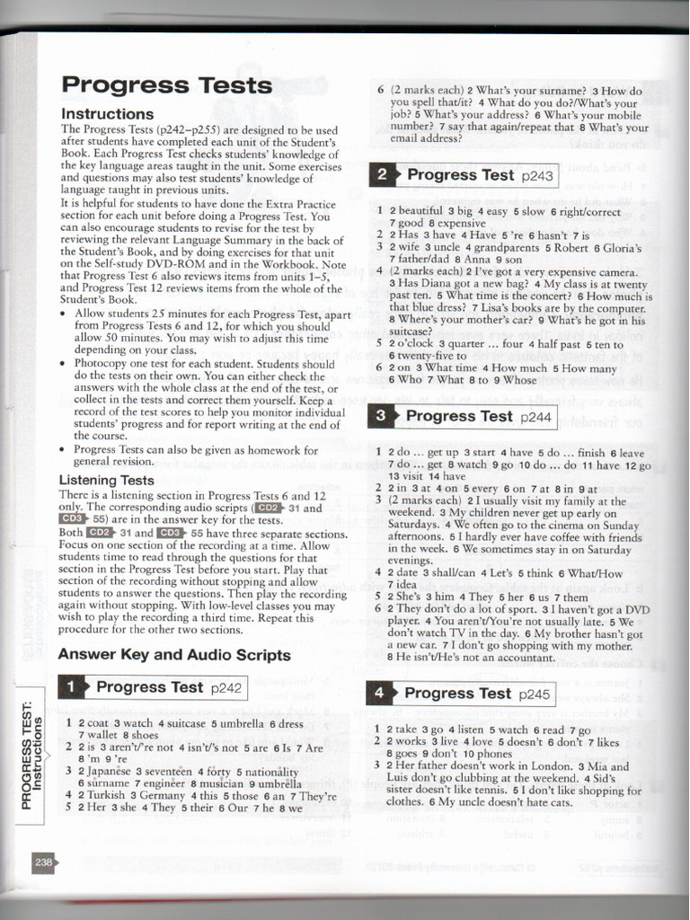 Progress Testy F2f New Elem Pdf