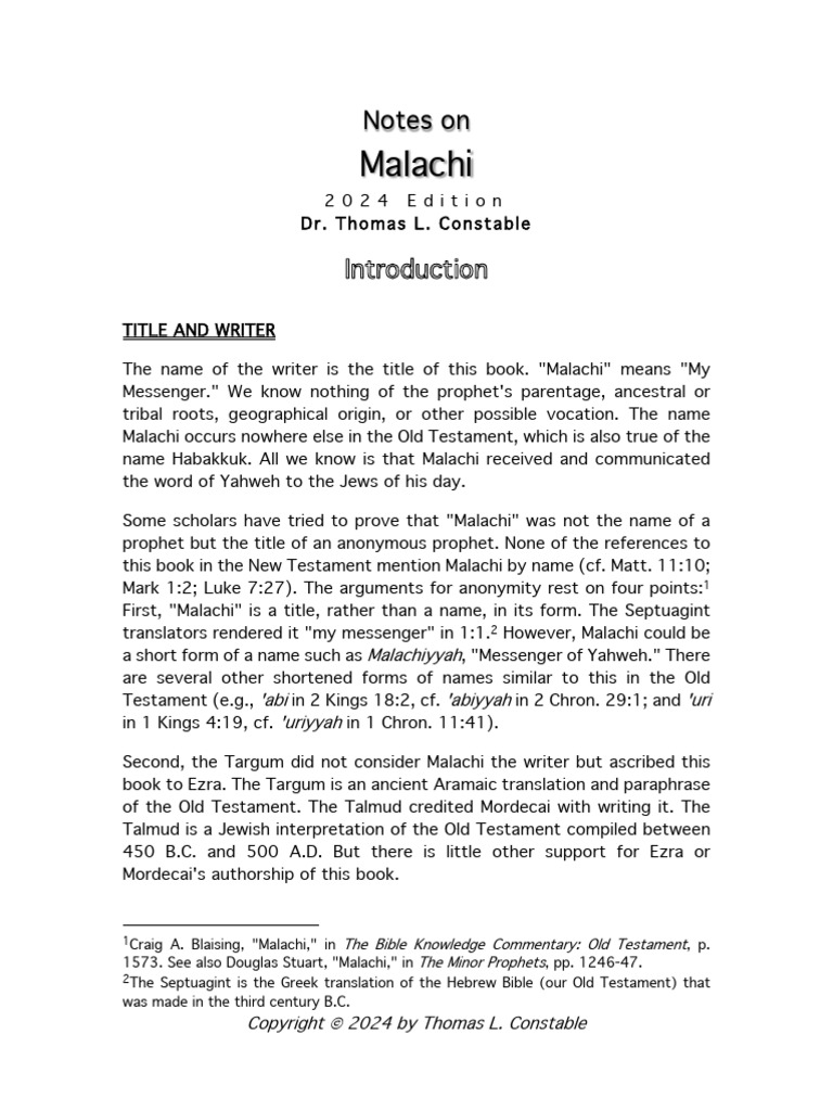 Malachi | PDF | Book Of Malachi | Ezra