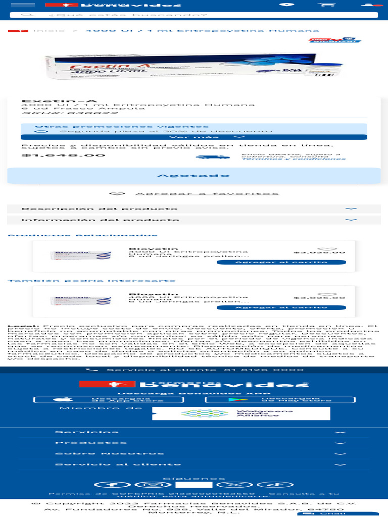 Exetin-A 4000 UI Ml 6 X 1 Ml Sol | PDF | Las compras en línea | Farmacia