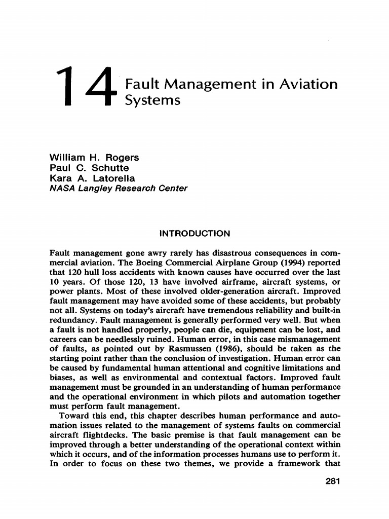 Aviation Fault Management Strategies | PDF | Medical Diagnosis ...