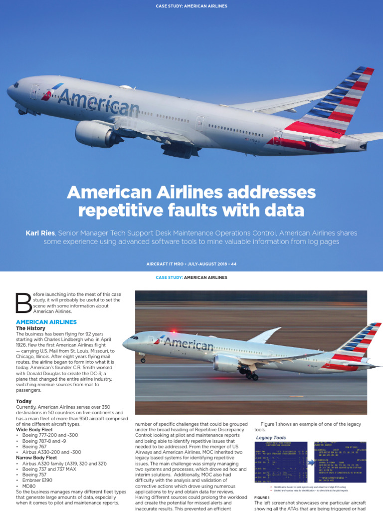 Aircraft IT MRO - American Airlines & CaseBank Case Study - 2 | PDF ...