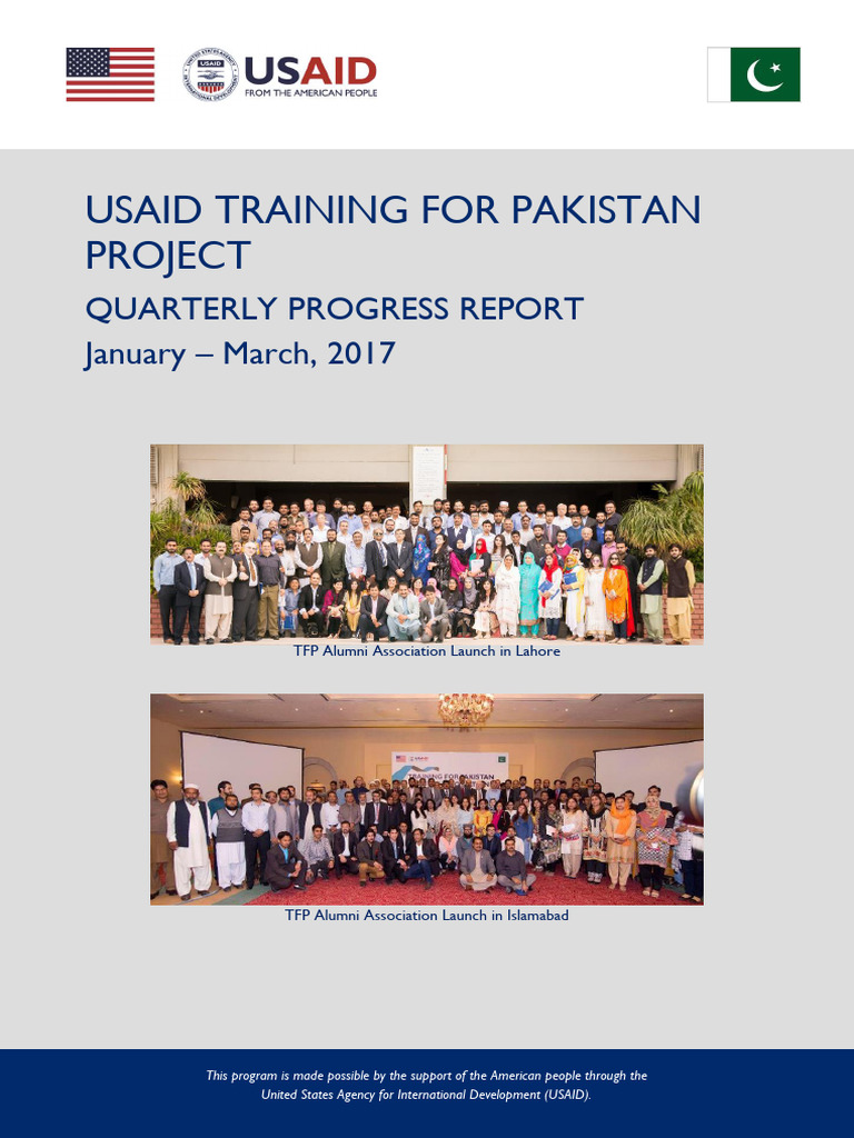 USAID Training for Pakistan Q1 Report | PDF | Thesis | Government ...