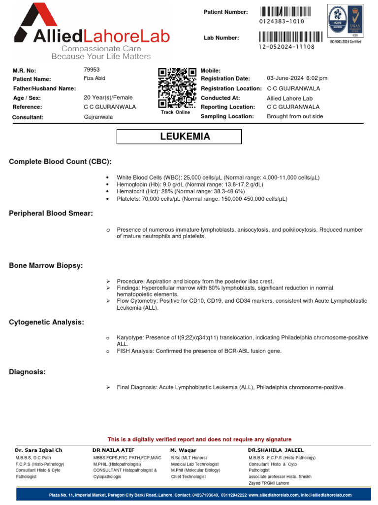 Leukemia: Complete Blood Count (CBC) | Download Free PDF | Bone Marrow ...