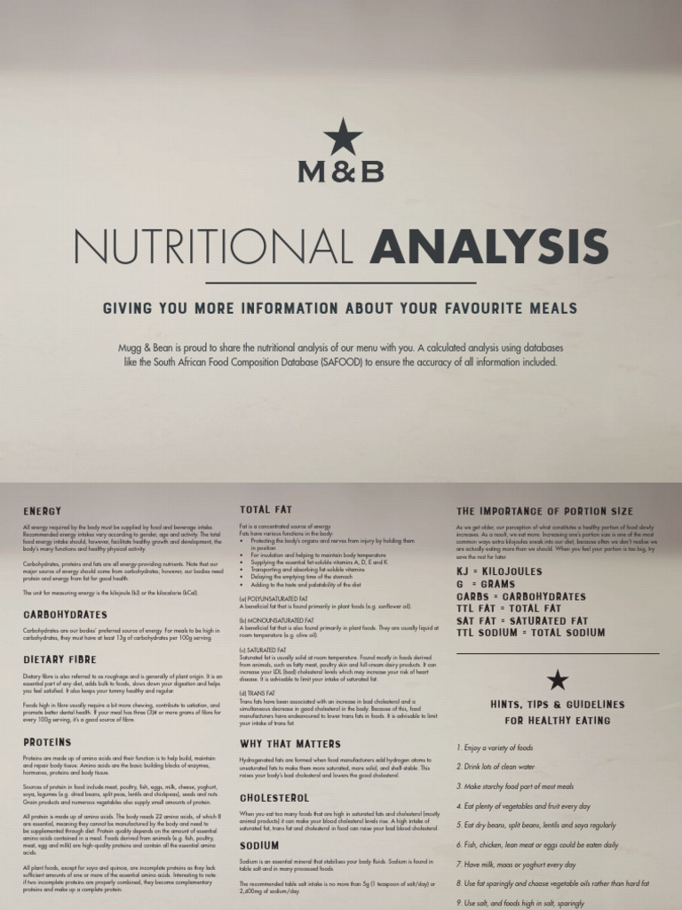 SD Nutritional Guide | PDF | Fat | Food Energy