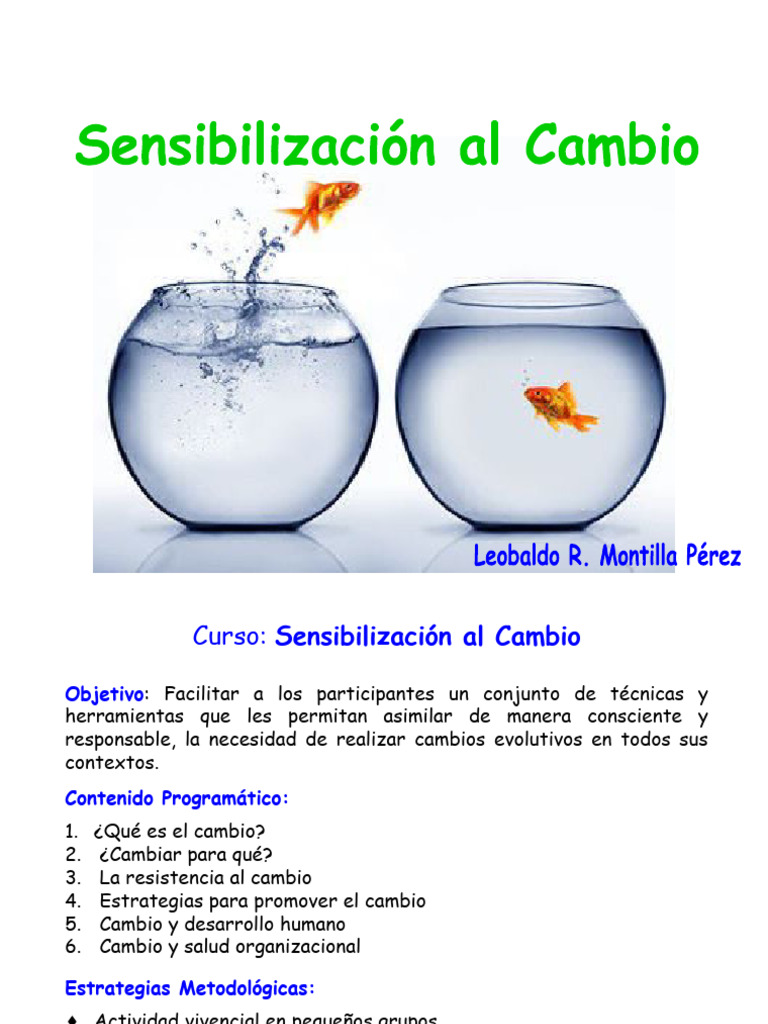 Curso de Sensibilización al Cambio | PDF | Amor | Sufrimiento
