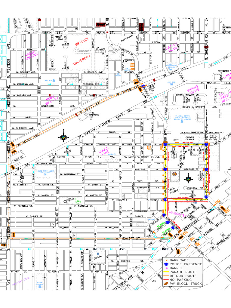 Road Closures and Detour Map For Ernestine Jackson Juneteenth Freedom ...