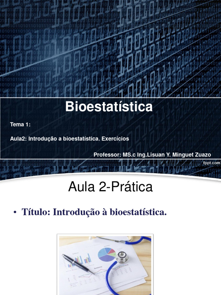 Tema1 Aula2 1-Prática | PDF | Bioestatística | Estatísticas