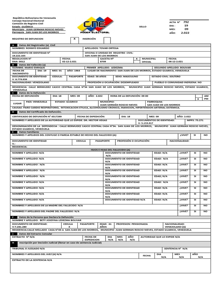 792-Mario Enrique Ledezma Bolivar | PDF | Documento de identidad ...