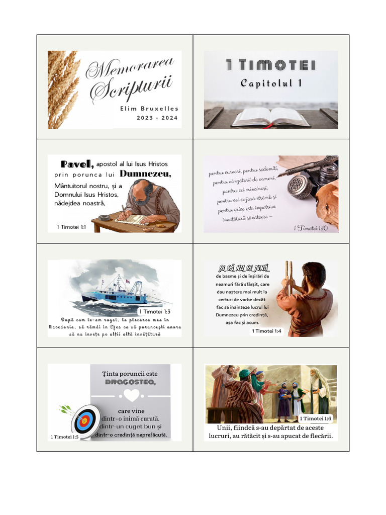 1 Timotei Capitolul 1 - Miniatură | PDF