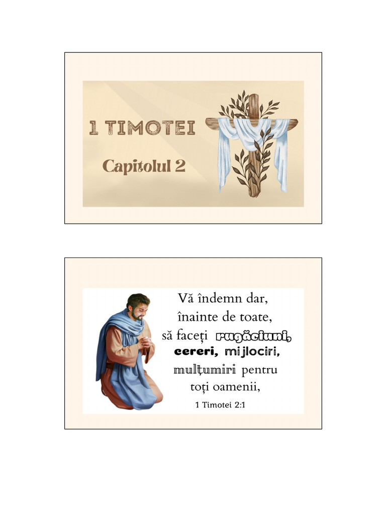 1 Timotei Capitolul 2 Format Mijlociu | PDF