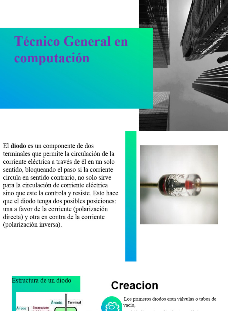Tipos y funcionamiento de diodos electrónicos | PDF | Diodo | Tubo vacío