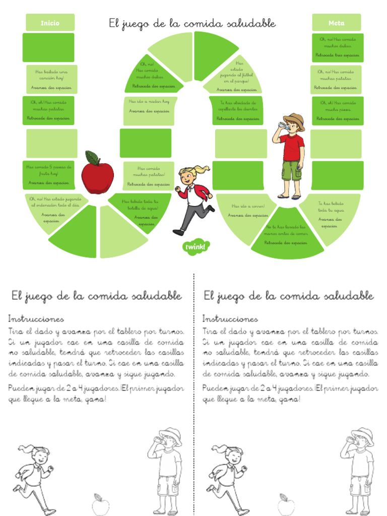 El juego de la comida saludable | PDF | Juegos de mesa | Juegos de ...