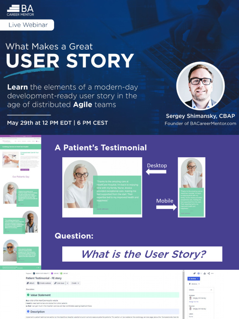 Webinar Handouts BACareerMentor | PDF | Scrum (Software Development) | Computing