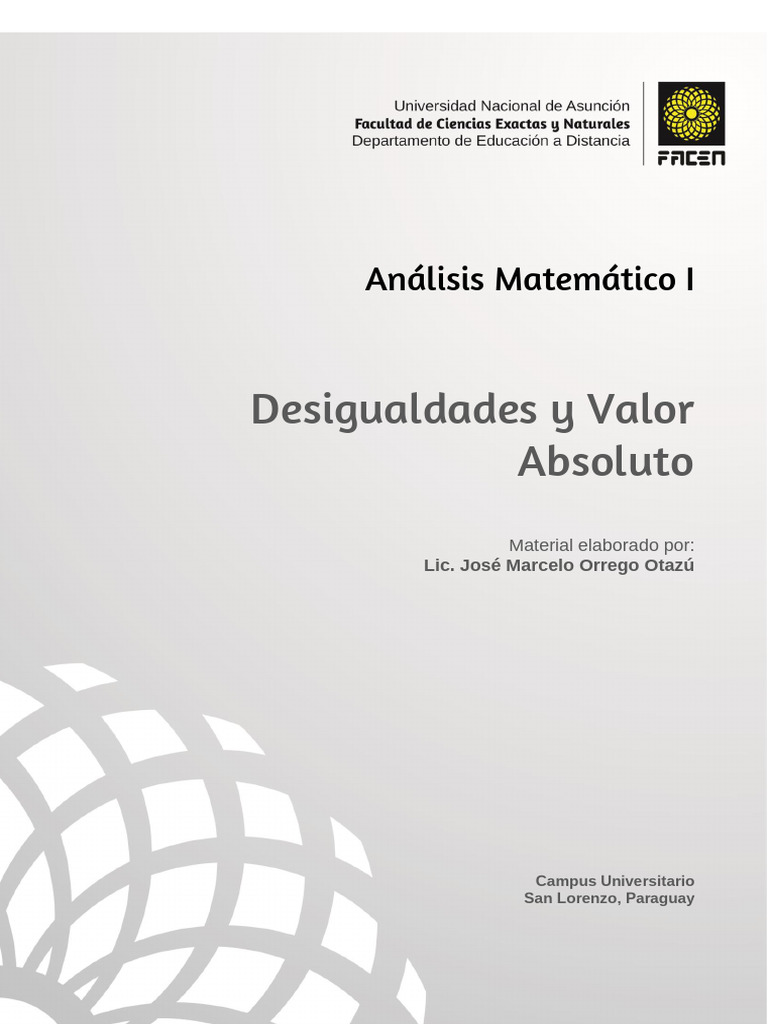 ML - Desigualdades y Valor Absoluto | PDF | Desigualdad (Matemáticas) | Intervalo (Matemáticas)