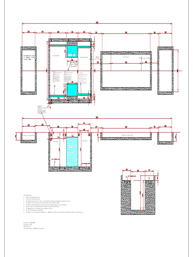 English Verson Foundation Drawing | PDF | Concrete | Building Engineering