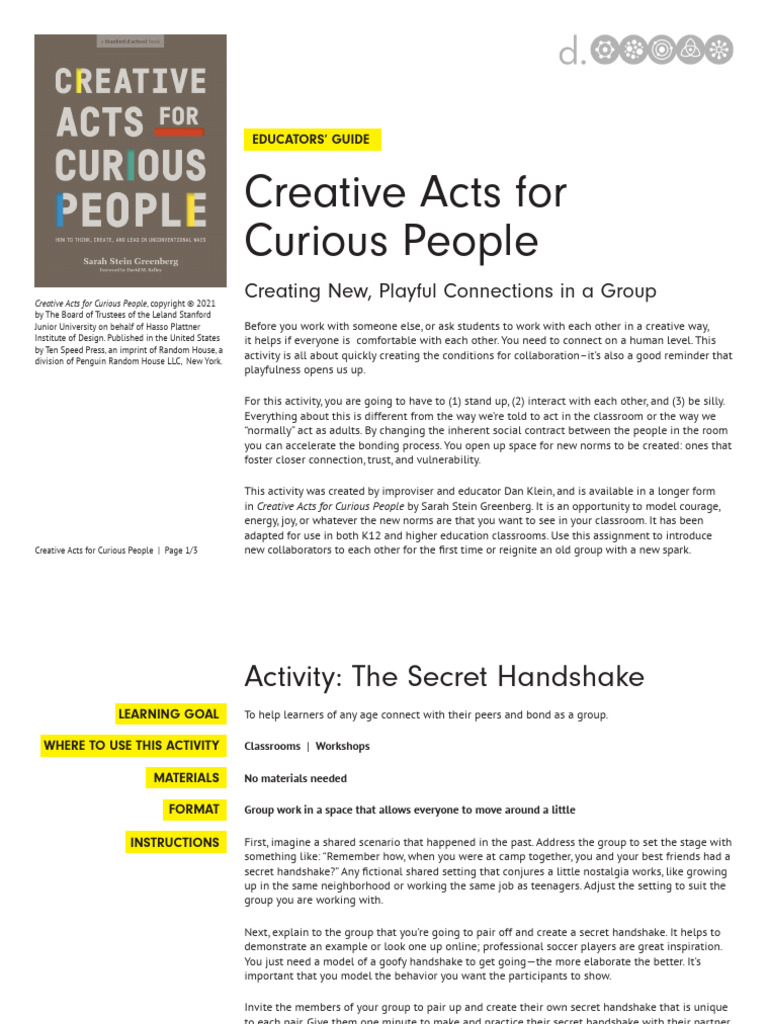 Creative Acts For Curious People: Creating New, Playful Connections in ...