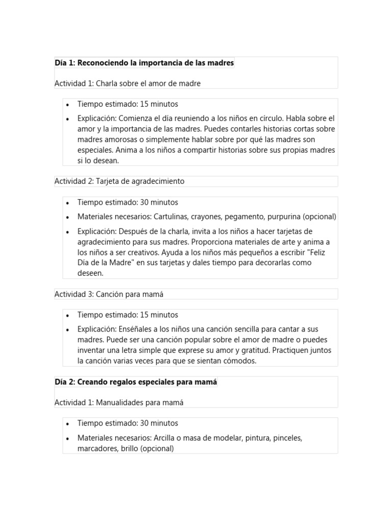 Proyecto Dia de La Madre | PDF | Hogar y jardín | Arte