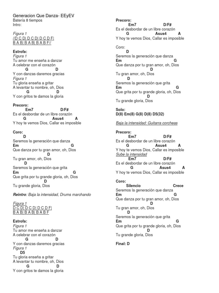 Acordes de "Generación que danza" | PDF