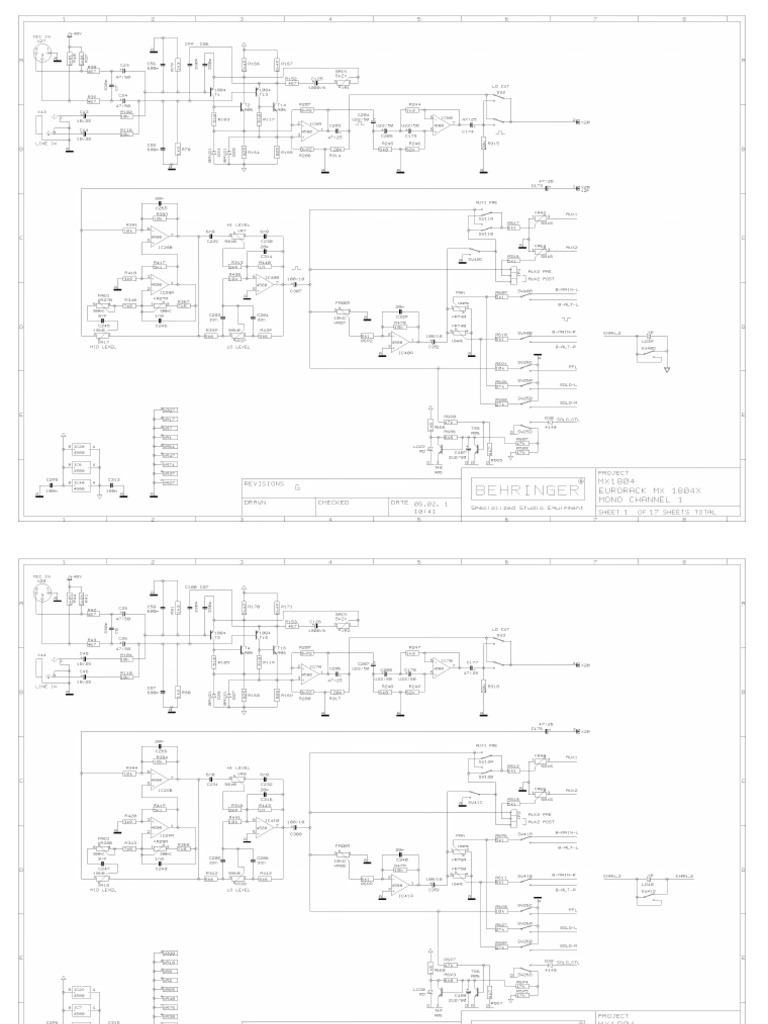 BEHRINGER+MX-1804X+Schematic | PDF