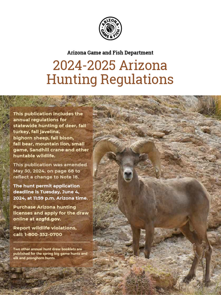 Arizona Hunting Regulations 2024-2025 | PDF | Hunting | Credit Card