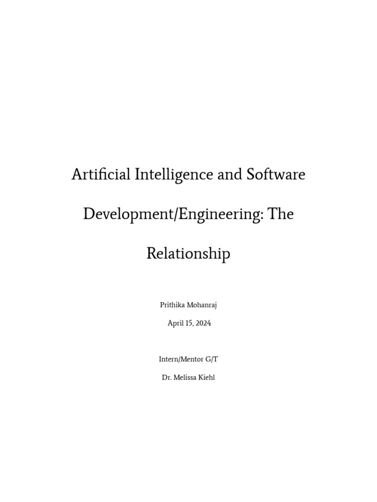 Mohanraj Synthesis Paper | PDF | Artificial Intelligence | Intelligence (AI) & Semantics