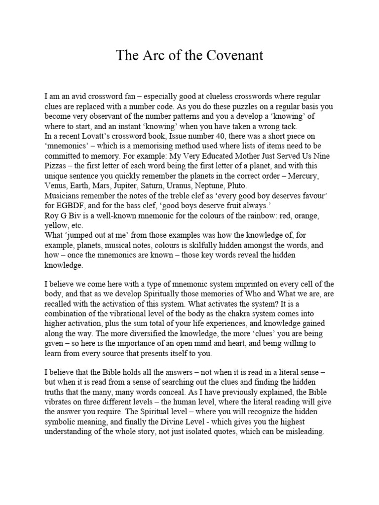 The Arc of The Covenant - Brain | PDF