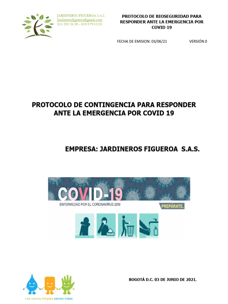 Protocolo de Contingencia Para Responder Ante La Emergencia Por Covid 19 n | Descargar gratis ...