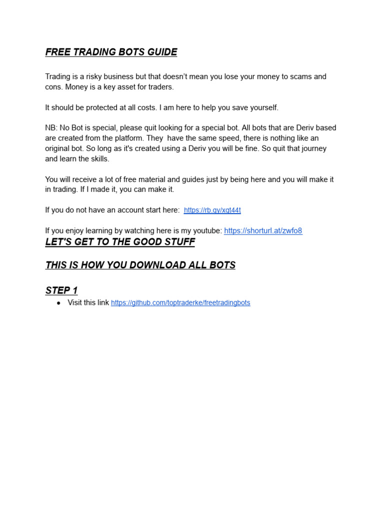 Trading Bots Guide for Beginners | PDF