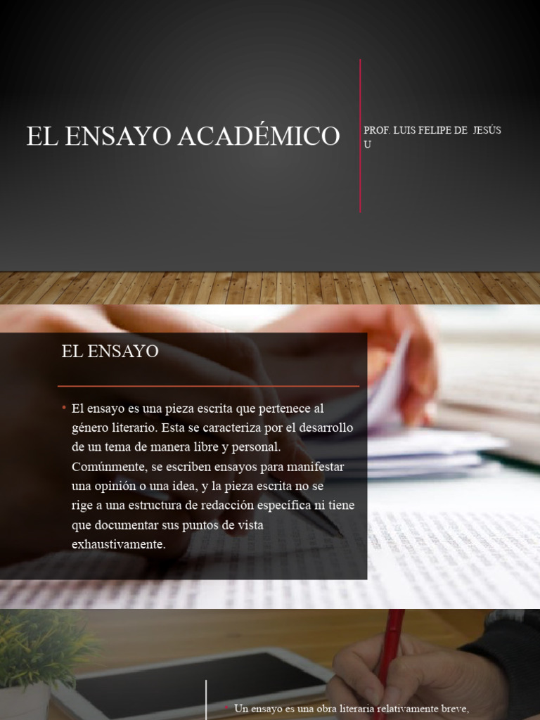 El ensayo académico | Descargar gratis PDF | Ensayos | Autor