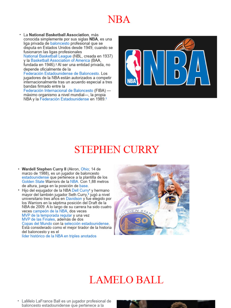 NBA | PDF | Asociacion Nacional de Basquetbol | Deportes