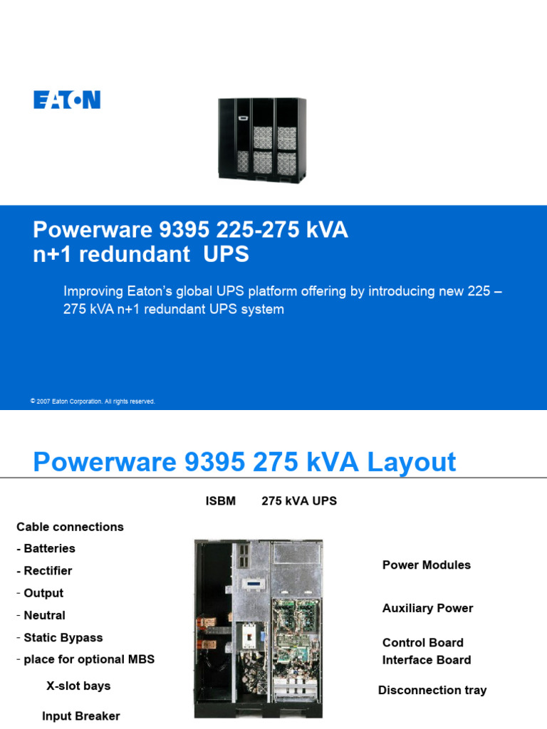 Powerware 9395 Configurations 010307revb | PDF | Computer Engineering | Electrical Engineering