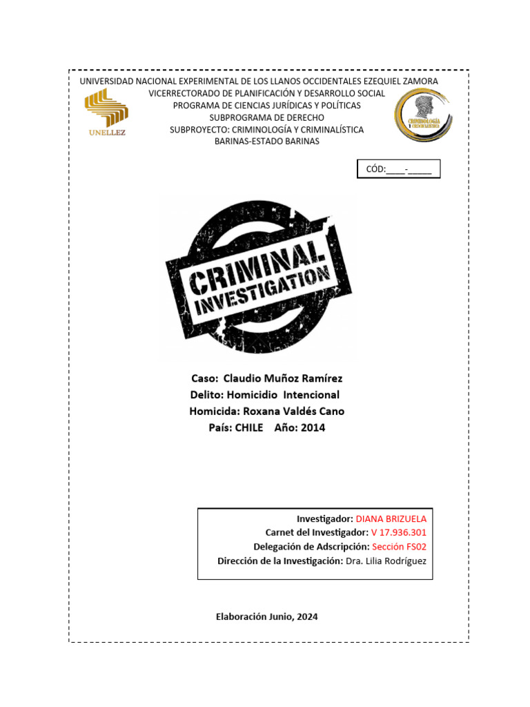 Portada e Índice Expediente Criminal (1) | Descargar gratis PDF | Criminología | Homicidio