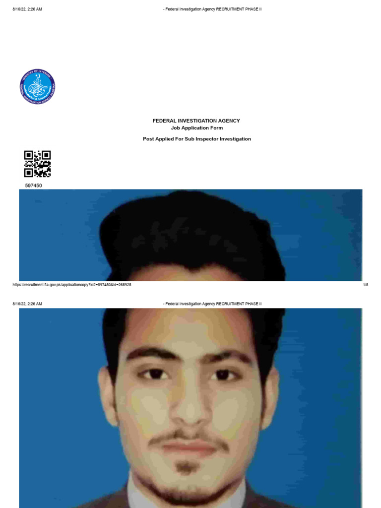 Federal Investigation Agency RECRUITMENT PHASE II | PDF | Justice ... Federal Investigation Agency RECRUITMENT PHASE II | PDF | Justice ...