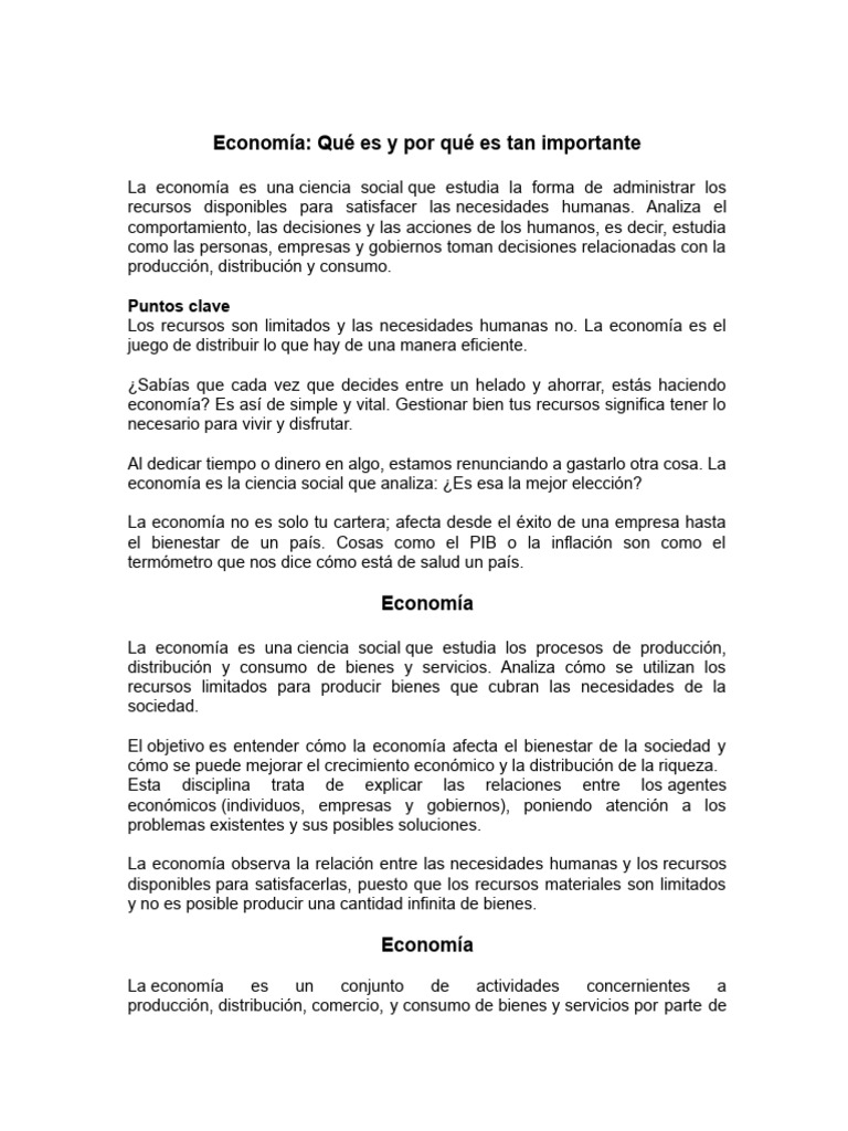 economia | PDF | Economias | Ciencias económicas