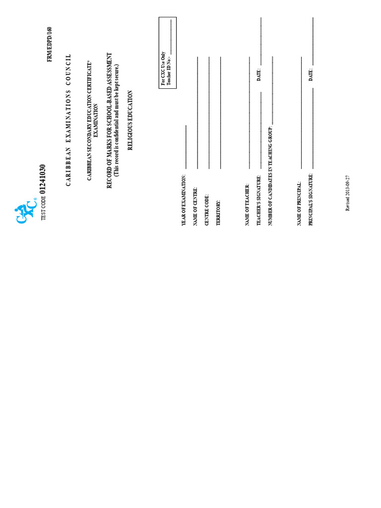 Record of Marks | Download Free PDF | Teachers