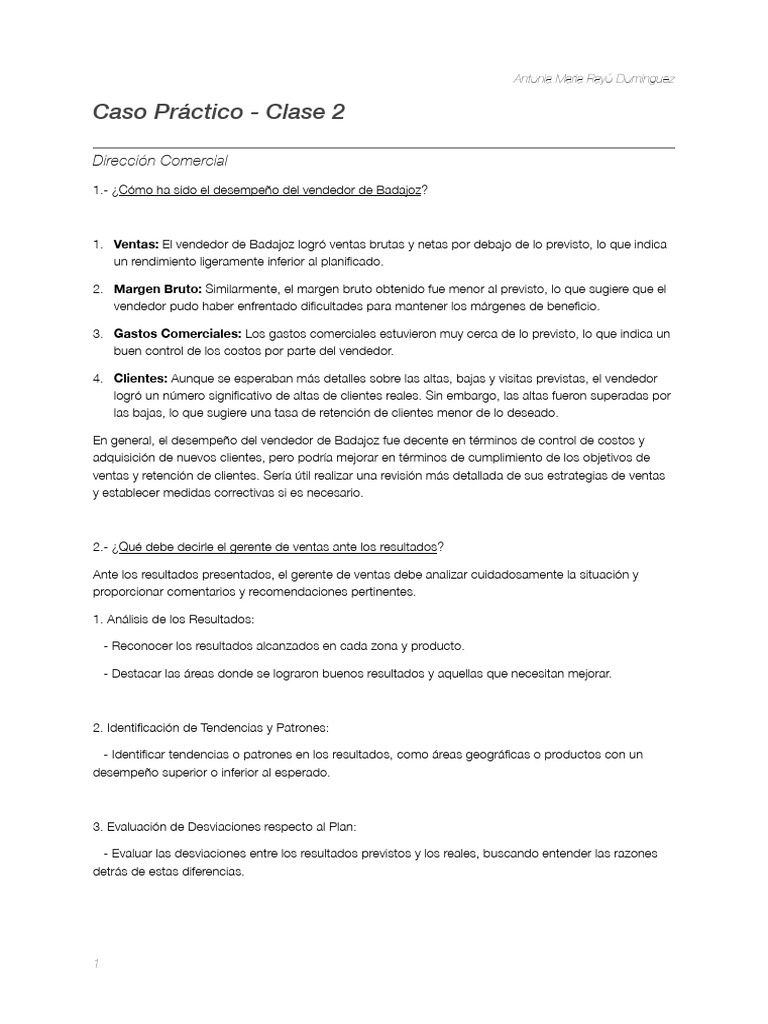 Caso PrÃ¡ctico - Clase 2 DC 2 | PDF | Margen bruto | Business