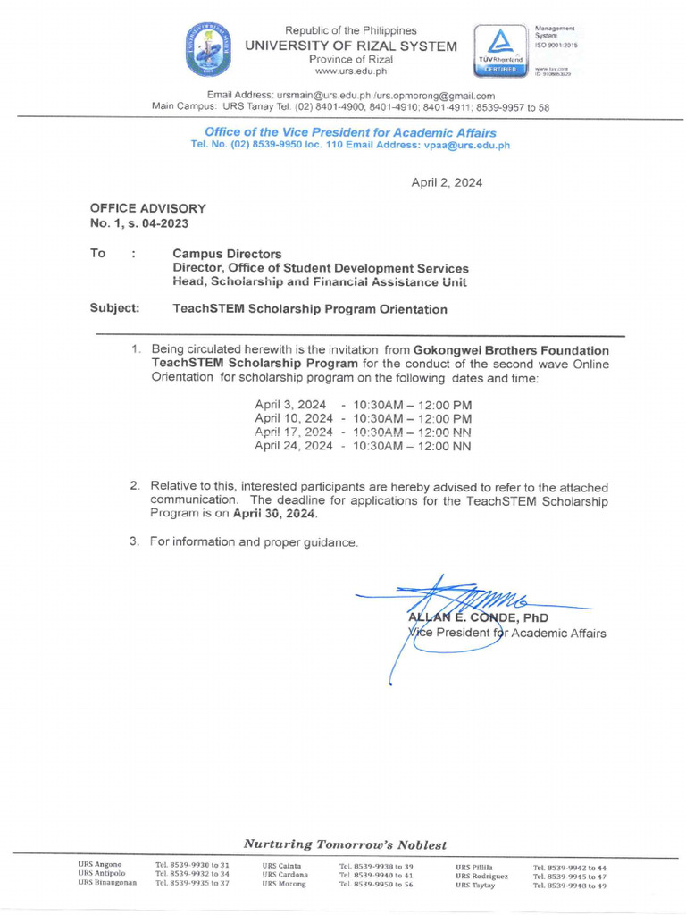 2024 Scholarship GBF | PDF