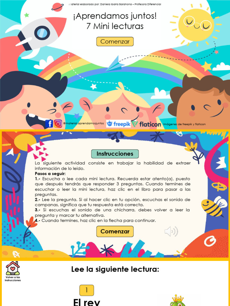 Aprendamos Juntos - 7 Mini Lecturas | PDF | Ficción general