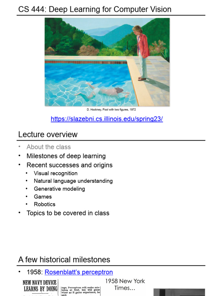 Lec01 Intro | PDF | Deep Learning | Artificial Neural Network