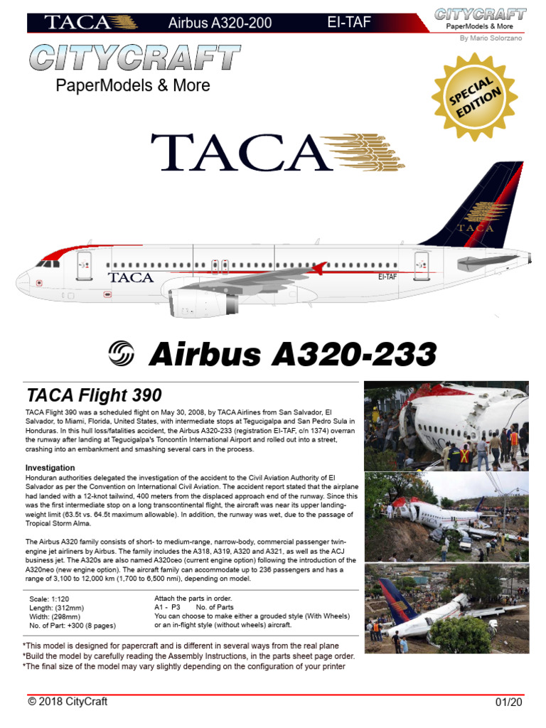A320 Papercraft Model Instructions | PDF | Jet Aircraft | Airbus