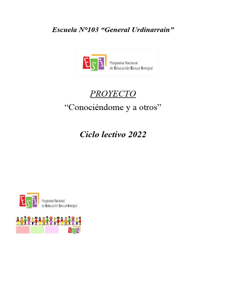 proyecto esi | PDF | La sexualidad humana | Educación sexual