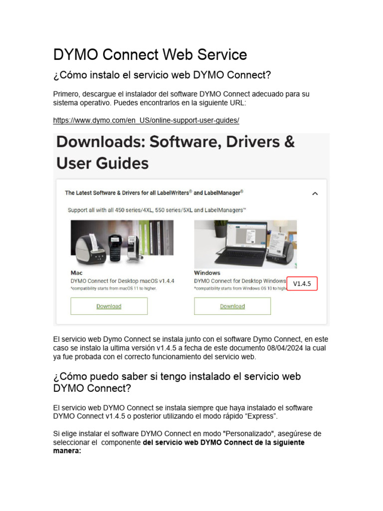 Guía de Instalación DYMO Connect | PDF | Transport Layer Security ...