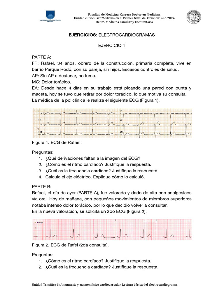 Sim-4 ECG Cardiovascular | PDF | Electrocardiografia | Examen físico