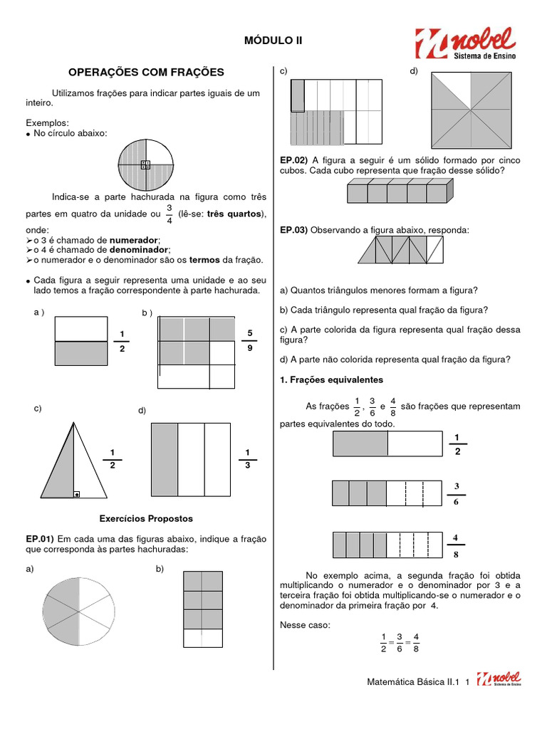 Operações com Frações | PDF | Álgebra | Números