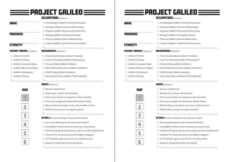 Trophy Dark CHC Project Galileo A One Shot For Trophy Dark Character | PDF | Science
