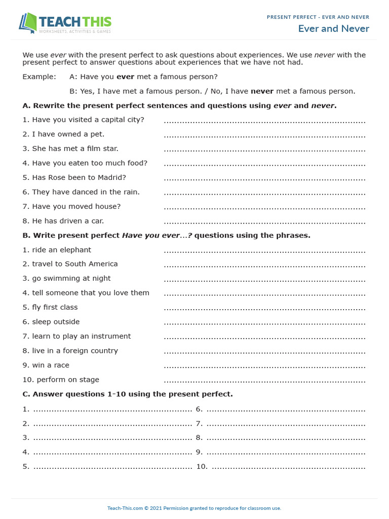 Ever and Never | PDF | Linguistics